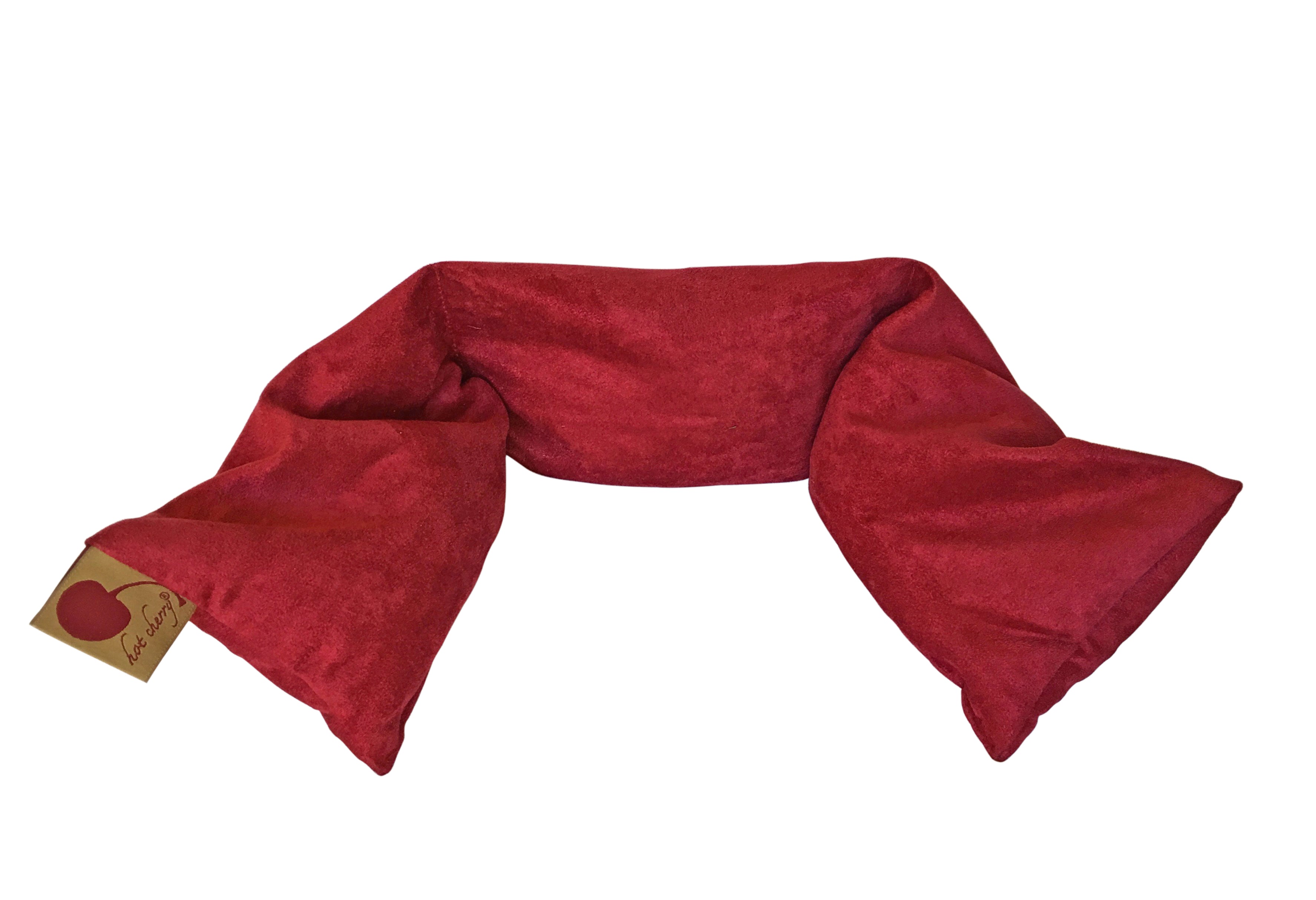 Hot Cherry Triple Square Red Maraschino Ultra Suede Pillow